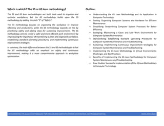 Implementing the 6S Lean Methodology for Streamlined Computer System ...