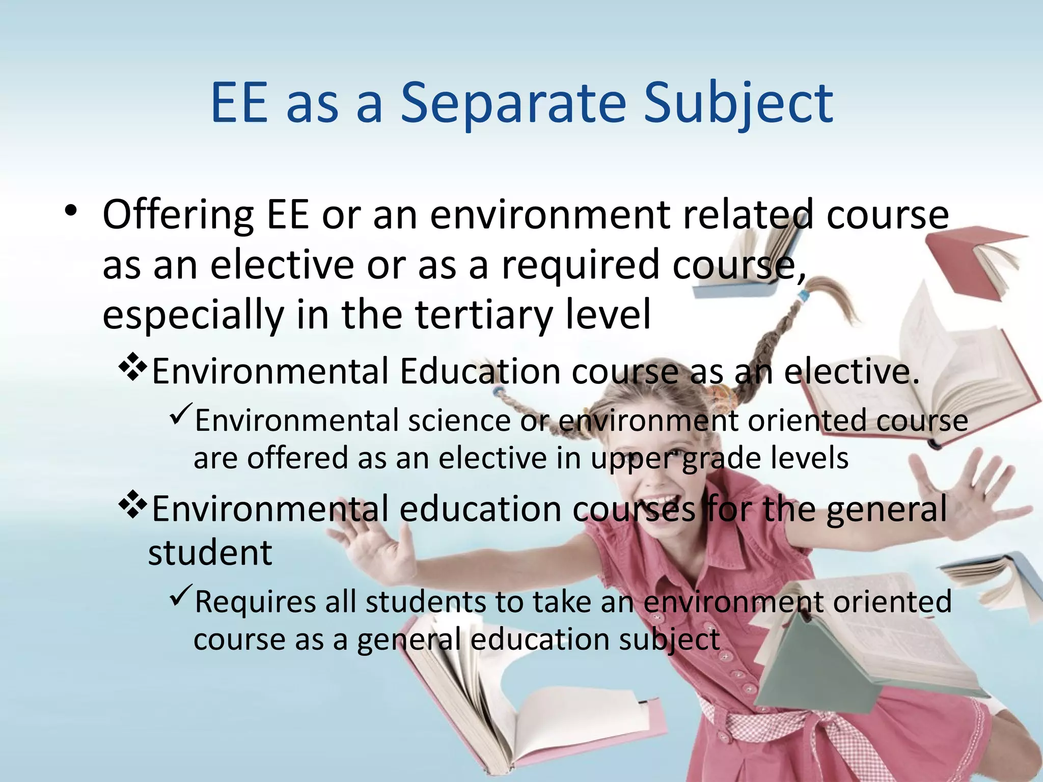 Implementing the environmental education | PPT