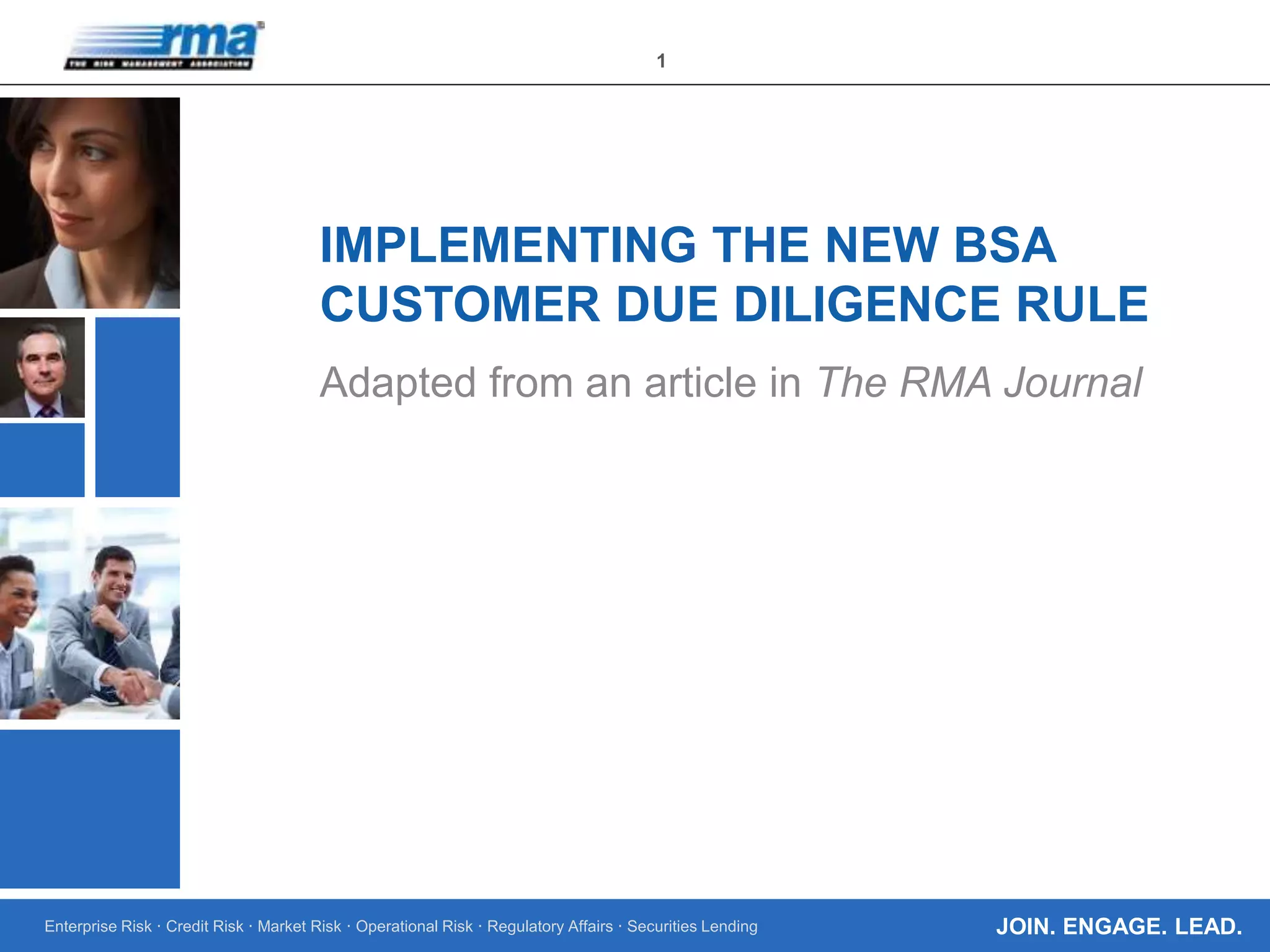 Implementing the New BSA Customer Due Diligence Rule | PPT