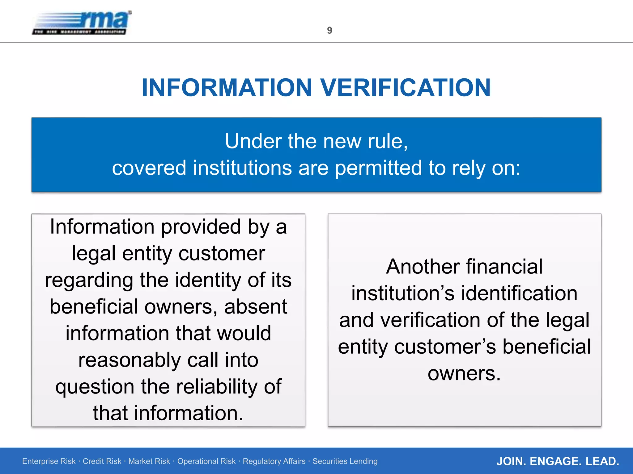 Implementing the New BSA Customer Due Diligence Rule | PPT