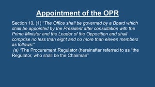 Implementing the procurement legislation | PPTX