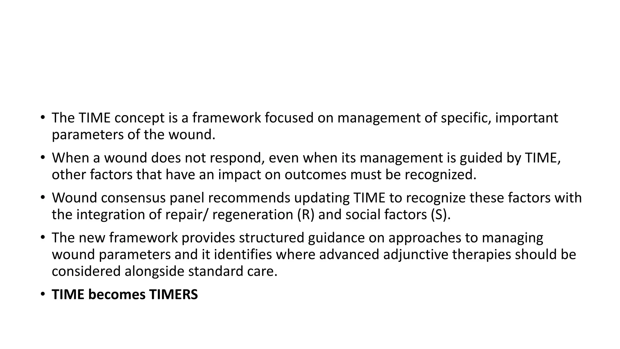 Implementing TIMERS Concept in Real Practice for Hard to Heal Wound.pptx | First Aid | Injuries