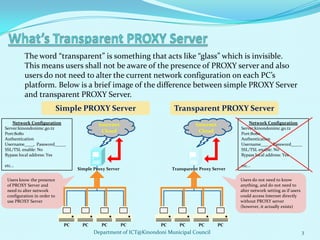 Implementing transparent proxy server with acl | PPTX | Computer Networking | Computing