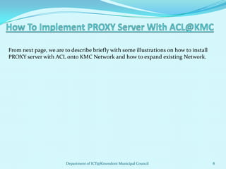 Implementing transparent proxy server with acl | PPT