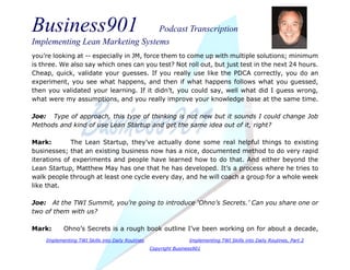 Implementing TWI into Daily Work | PPT