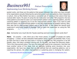 Implementing TWI into Daily Work | PPT