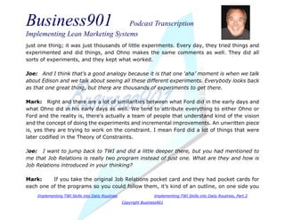 Implementing TWI into Daily Work | PPT