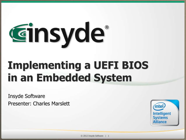 Implementing a UEFI BIOS into an Embedded System | PPTX