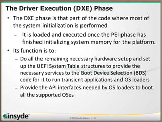 Implementing a UEFI BIOS into an Embedded System | PPTX