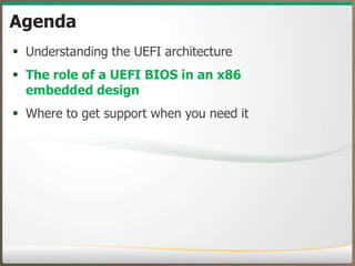 Implementing a UEFI BIOS into an Embedded System | PPTX