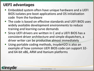 Implementing a UEFI BIOS into an Embedded System | PPTX