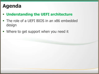 Implementing a UEFI BIOS into an Embedded System | PPTX