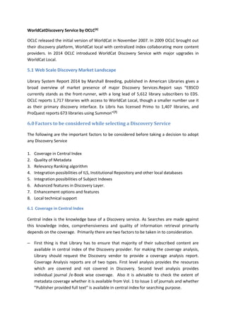 Implementing web scale discovery services: special reference to Indian ...