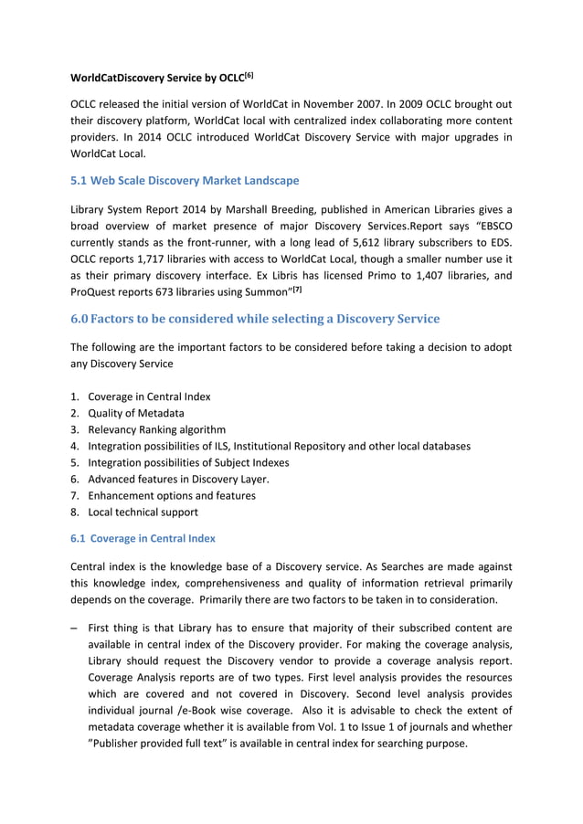 Implementing web scale discovery services: special reference to Indian Libraries’ context | PDF