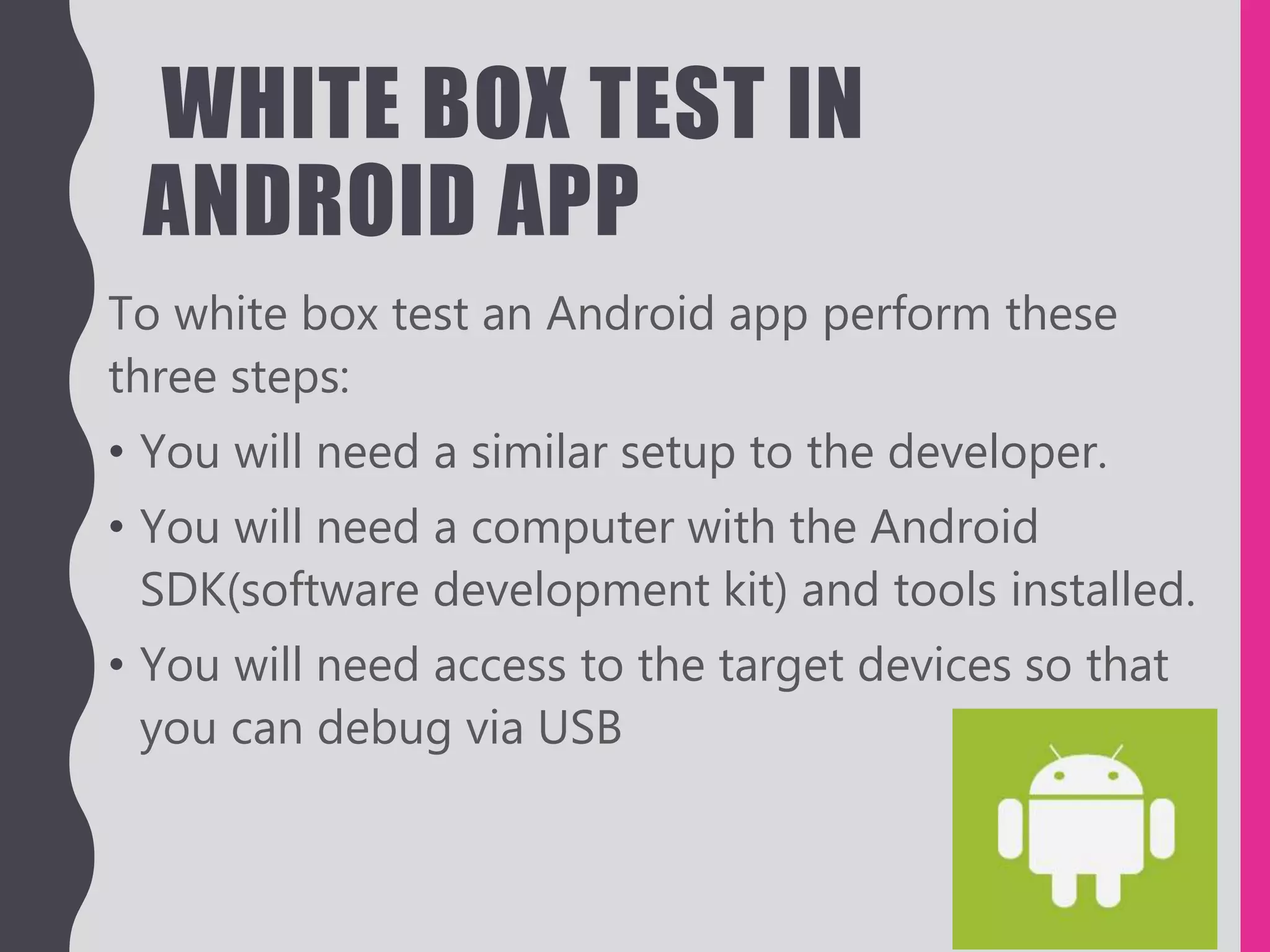 Implementing white box testing | PPTX