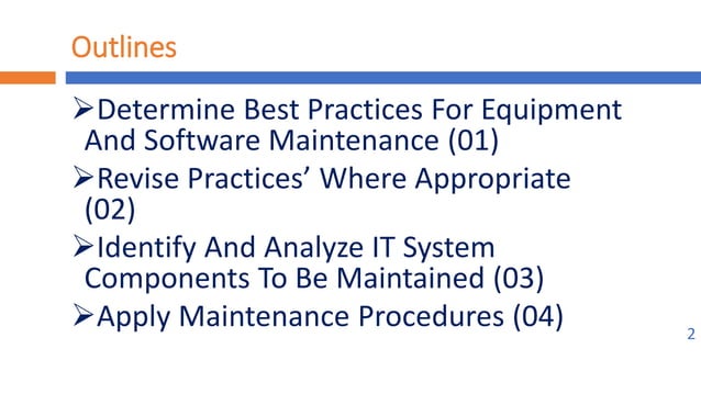 Implement maintenance procedures | PDF