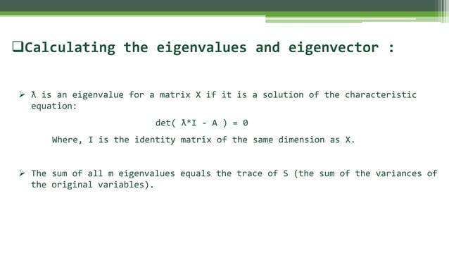 Implement principal component analysis (PCA) in python from scratch | PPTX