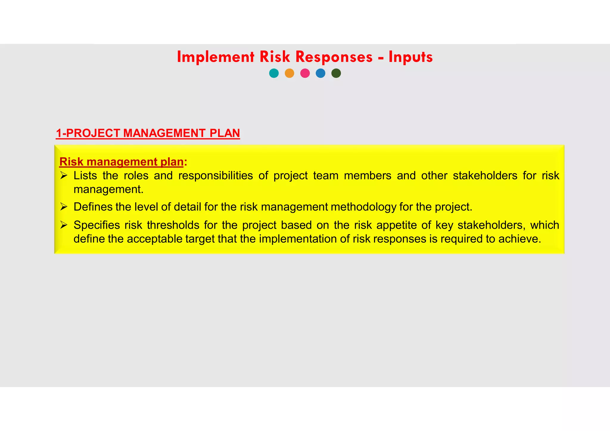 Implement risk responses | PPT