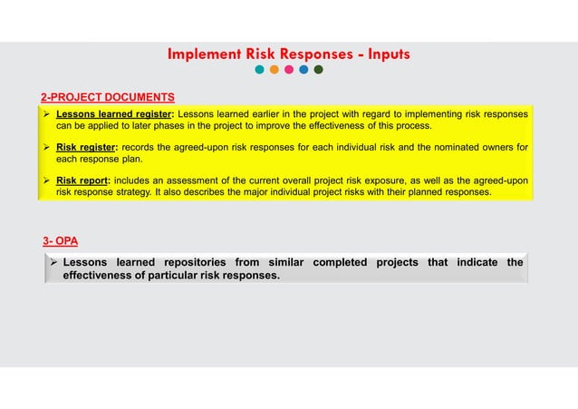 Implement risk responses | PPT