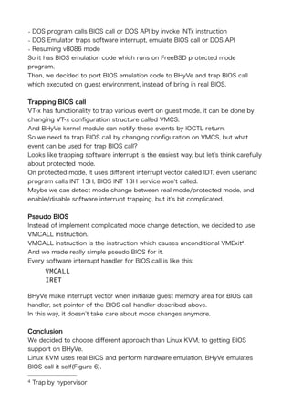 Implements BIOS emulation support for BHyVe: A BSD Hypervisor | PDF
