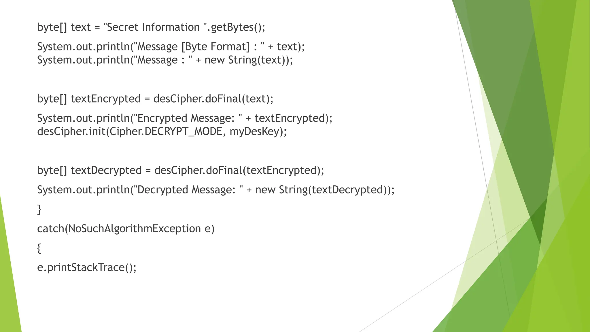 Implement Symmetric Key Algorithmspptx