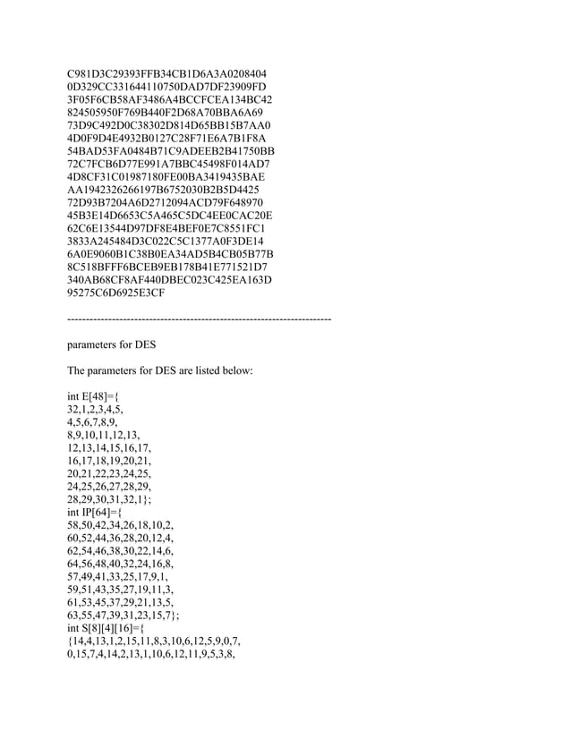 Implement the DES system in C++- Java- perl- etc- and then decrypt the.docx