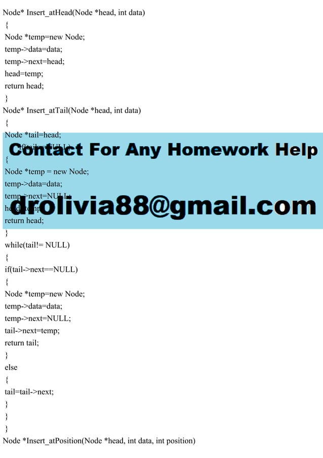 Implement The Listlinked Adt The Declaration Is Given In Listlinkedpdf 