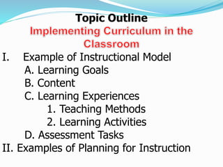 Implementing curriculum in the classroom | PPT