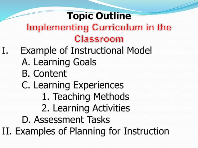 Implementing curriculum in the classroom | PPT