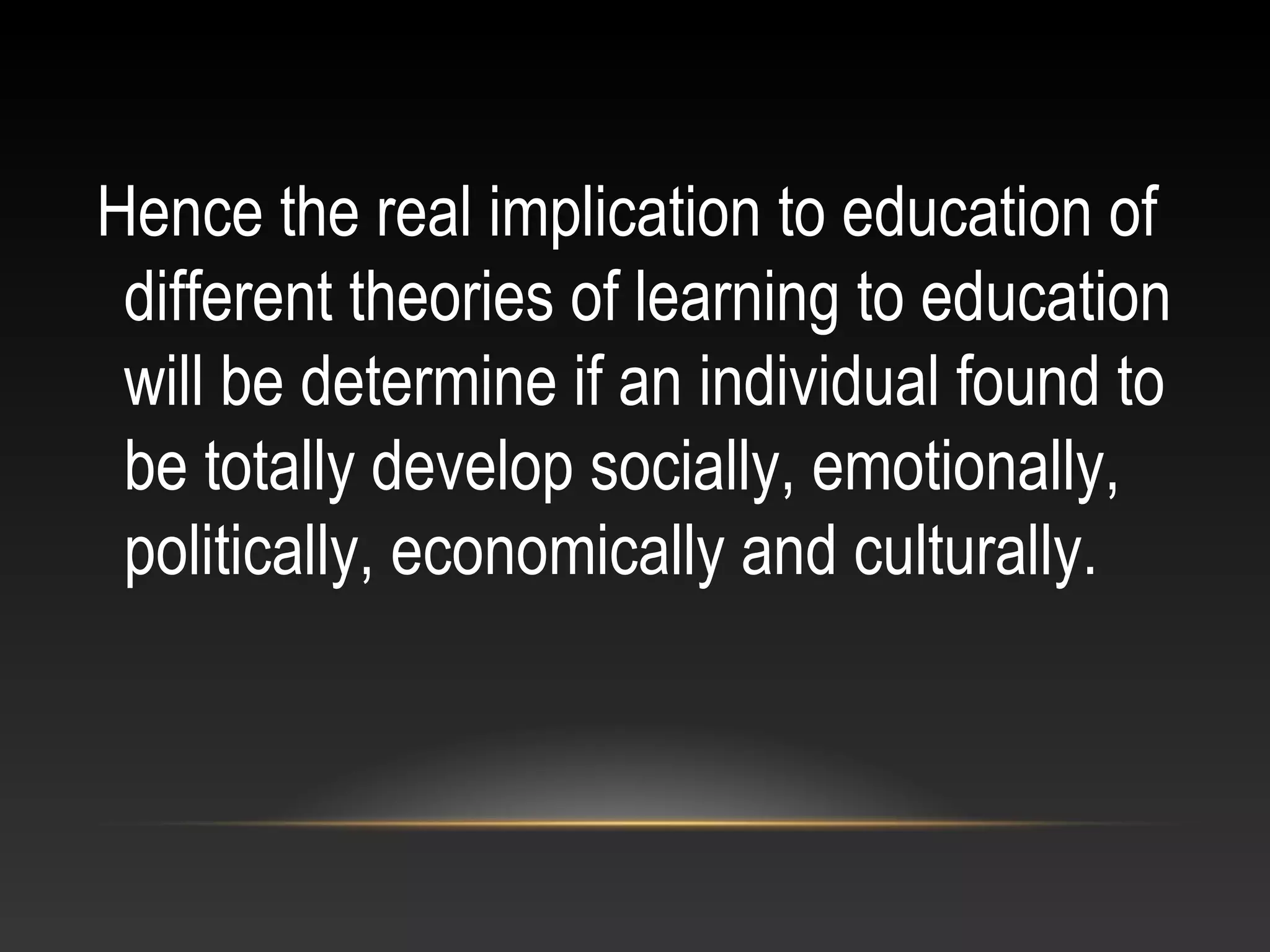 Implication for learning | PPT