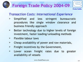 Implication of foreign trade policy | PPT