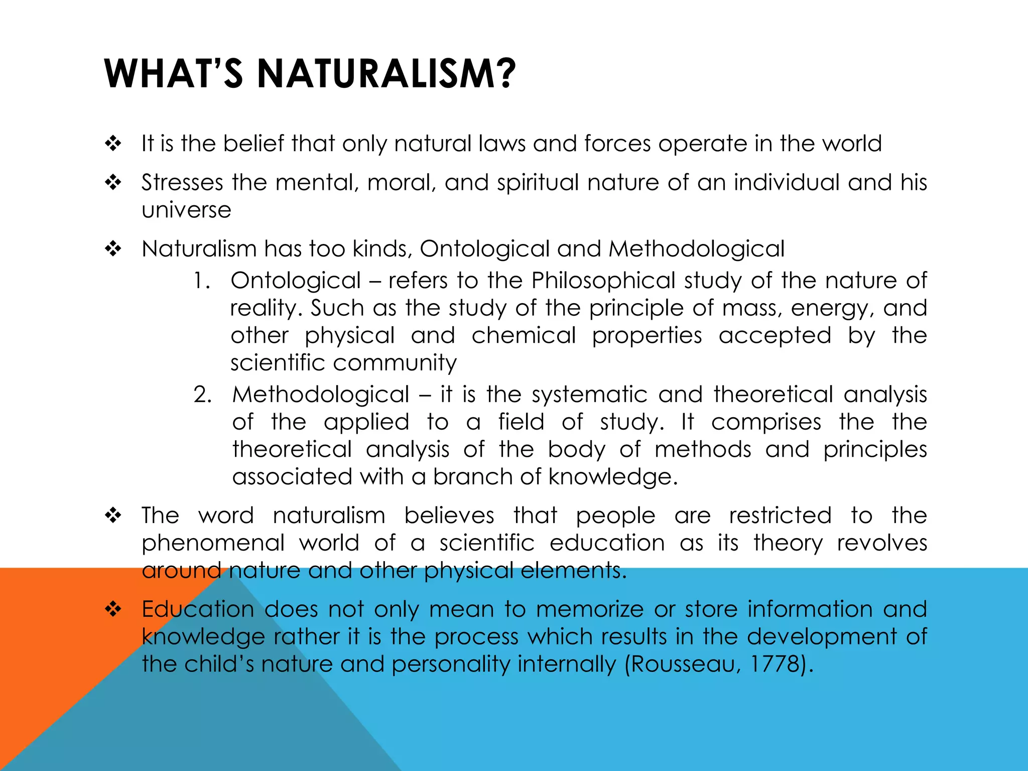 Implication of Idealism and Naturalism to Philippine Education | PPTX
