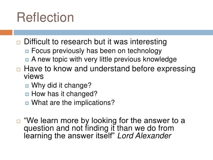 Implications For Teaching And Learning Of The Changes
