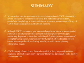 Implications of cbct in orthodontics | PPTX