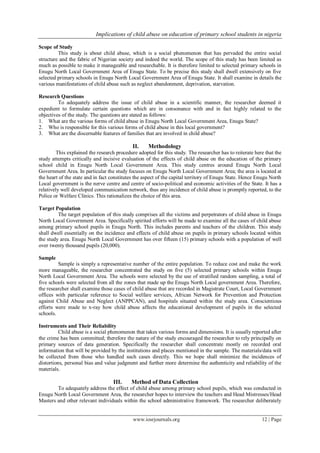 Implications Of Child Abuse On Education Of Primary School Students In ...