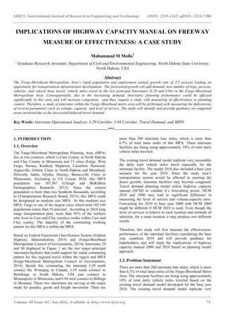 Implications of highway capacity manual on freeway measure of ...