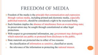 Implications of media freedom | PPTX