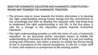 IMPLICATIONS OF THE ABOVE HOLISTIC UNDERSTANDING OF HARMONY ON ...