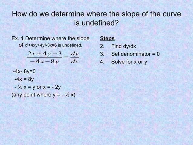 Implicit Differentiation, Part Ii | PPT