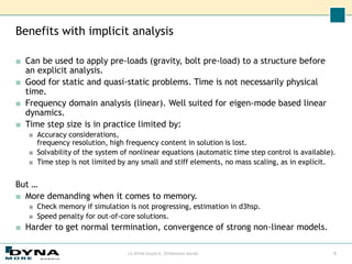 Overview, how to set up implicit analysis and improve convergence | PDF