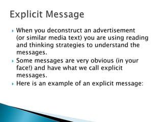 Implicit and explicit messages | PPTX