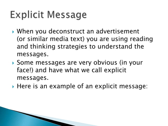 Implicit and explicit messages | PPTX