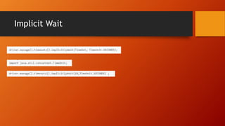 Implicit and explicit waits | PPT