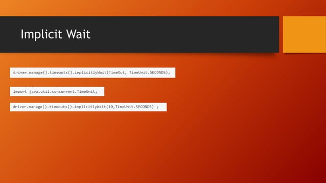 Implicit and explicit waits | PPT