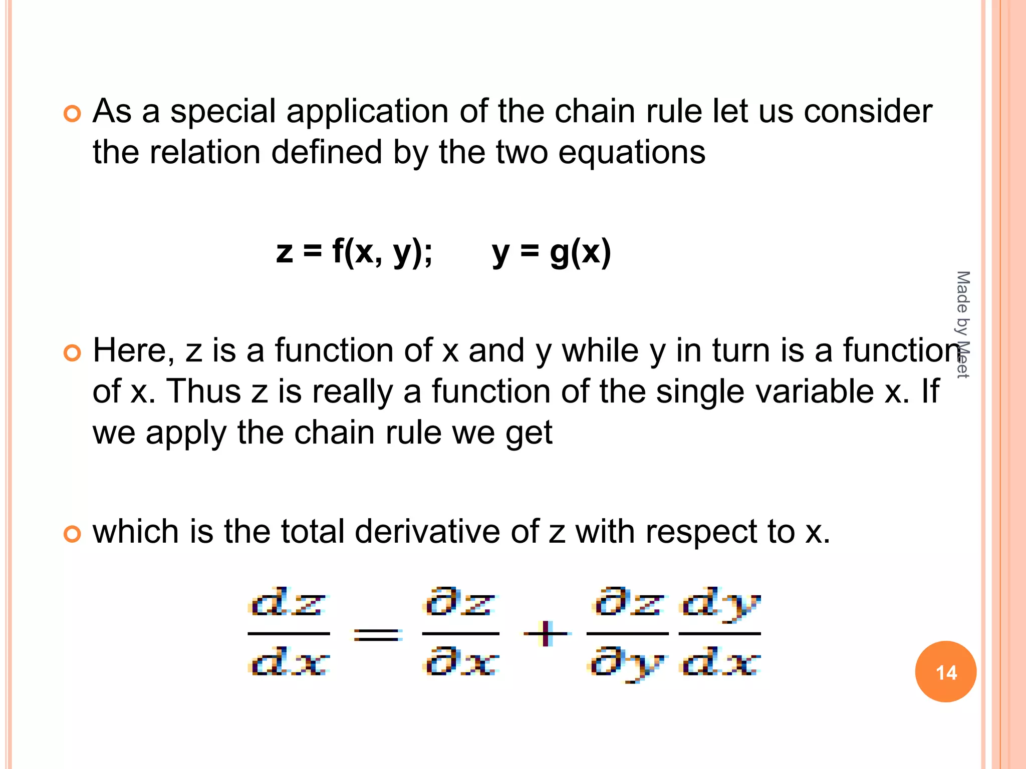 Implicit function and Total derivative | PPTX