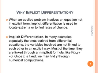 Implicit function and Total derivative | PPTX