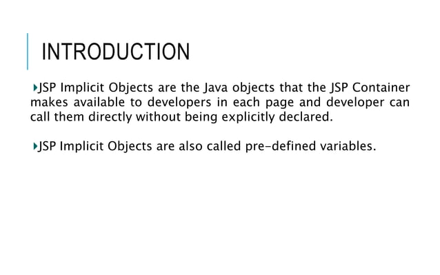 Implicit Objects Advance Java Ppt