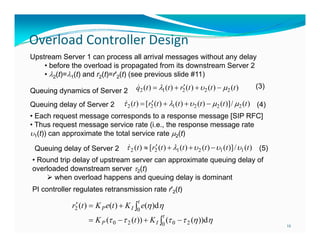 Design Of A PI Rate Controller For Mitigating SIP Overload | PPT