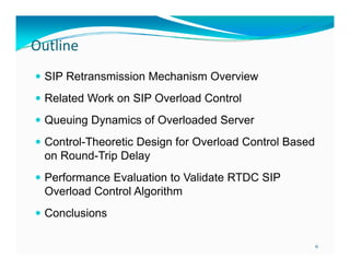 Design Of A PI Rate Controller For Mitigating SIP Overload | PPT