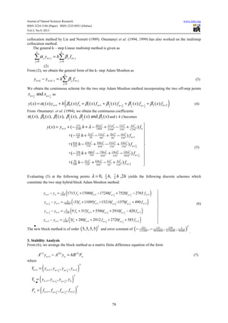 Implicit two step adam moulton hybrid block method with two off step points for solving stiff ...